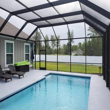 pool screen enclosure_inflatable pool movie screen|pool dome screen